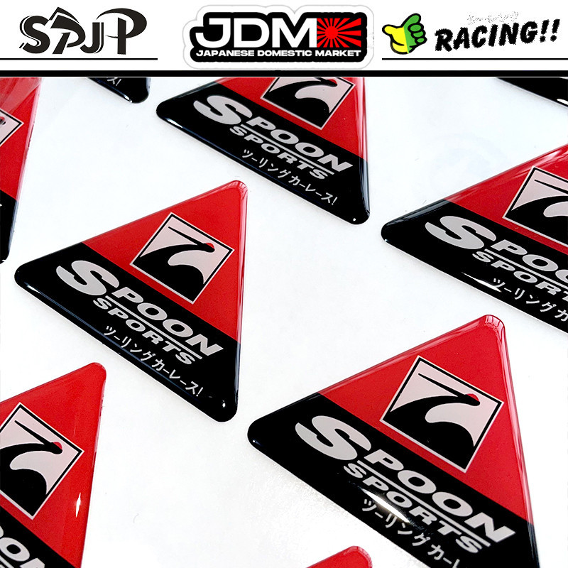 3D Spoon JDM Creative Cartoon Fun Made in Japan Text Car Sticker Decal ...