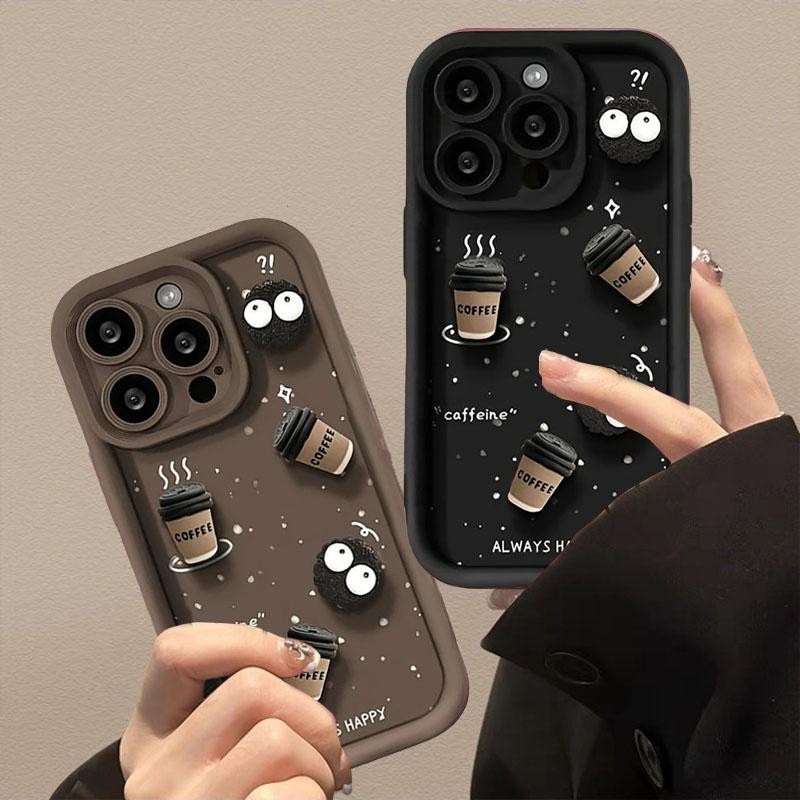 Cute Funny 3D Ball Coffee DIY Casing For IPhone 5 5S 6 6S 7 8 Plus X XS ...