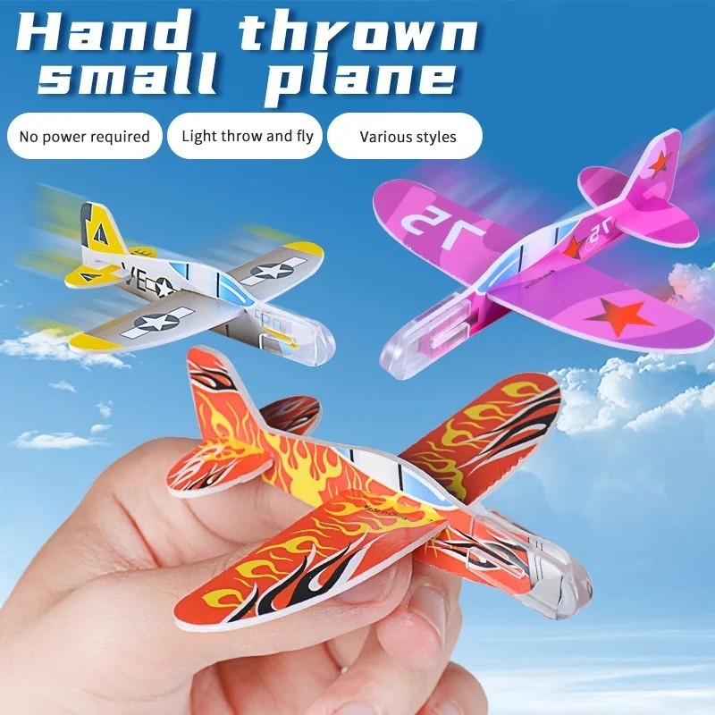 Mini DIY Hand Throw Flying Glider Planes Kids Game Toys Foam Airplane ...