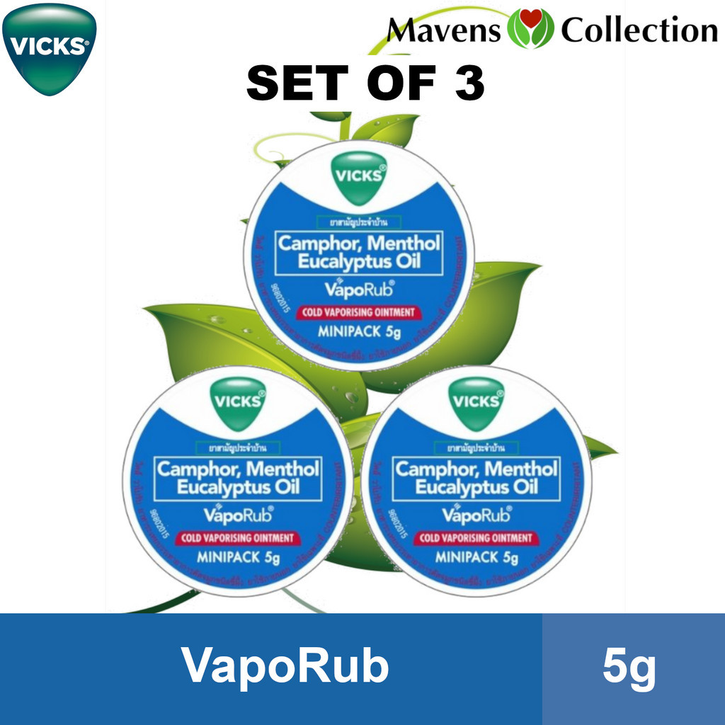 VICKS VapoRub Campor Menthol Eucalyptus Oil, Cold Vaporising Ointment ...