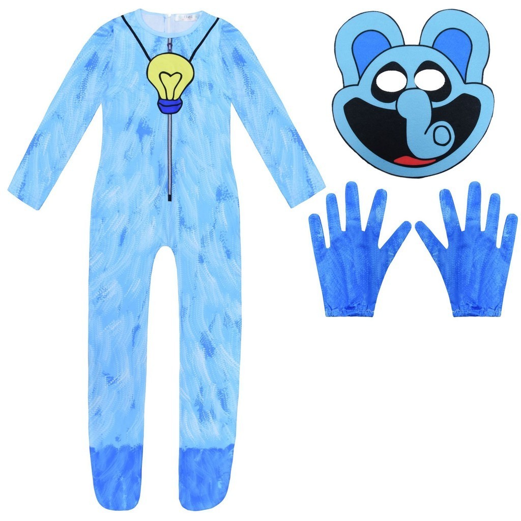 Horror Game Smiling Critters Cosplay Costume Purple Cat Jumpsuits Boy ...