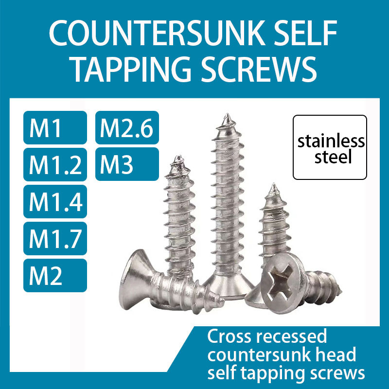 [Quick Shipment] 304 Countersunk Head Flat Head Self-Tapping Screw Stainless Steel Wooden Screw ...