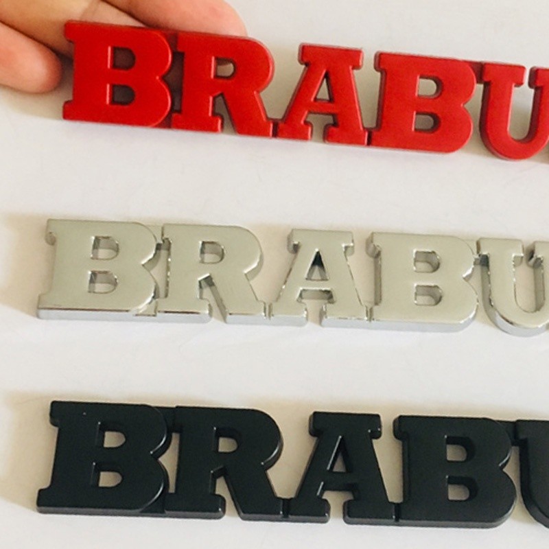 NEW 3D Metal Logo Letters Emblem Stickers for Brabus Rear Trunk ...