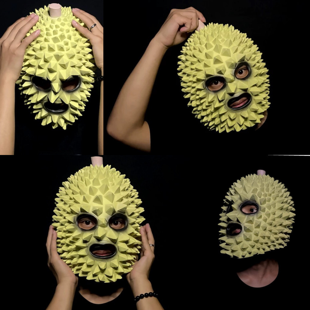 Fruit Mask Durian Pineapple Grape Pitaya Latex Headgear Party Activity ...
