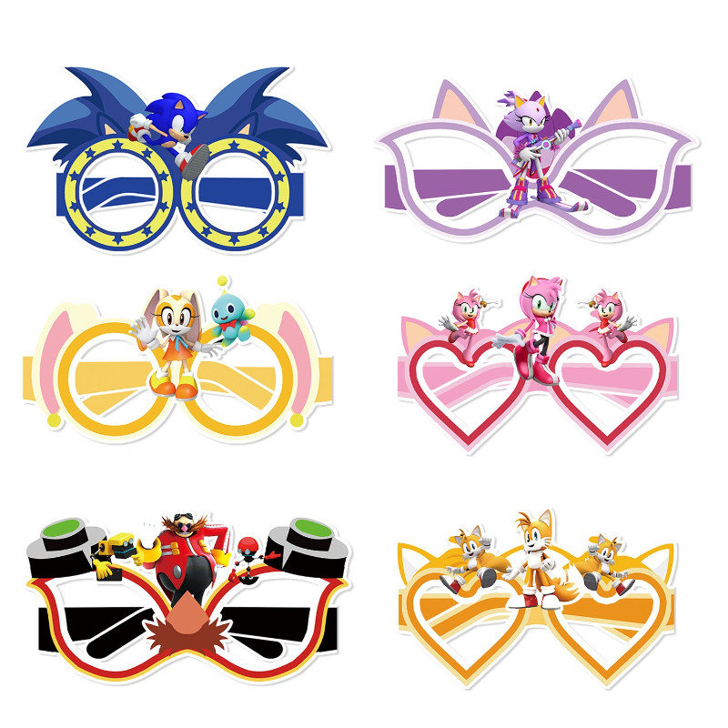 12pc/Set Sonic The Hedgehog Party Paper Eye Masks Kids Toy Paper ...