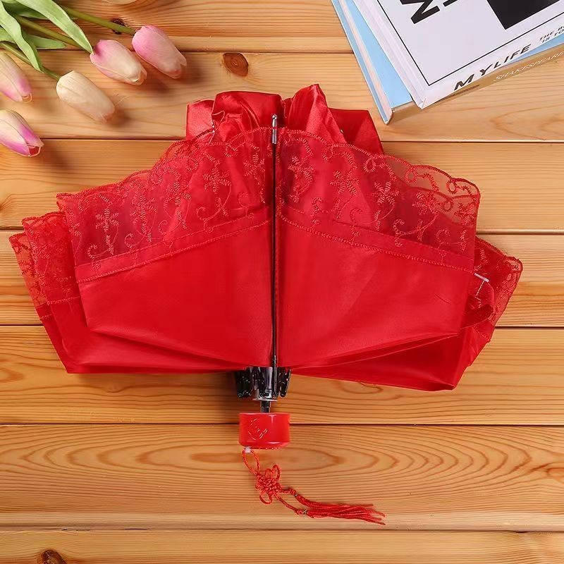 Red Umbrella Wedding Wedding Supplies Marriage Bride Red Umbrella ...