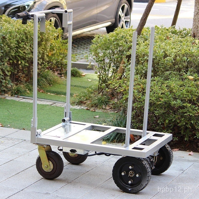 Electric Handcart Transport Cart for Tiles Four-Wheel Flat Cart ...
