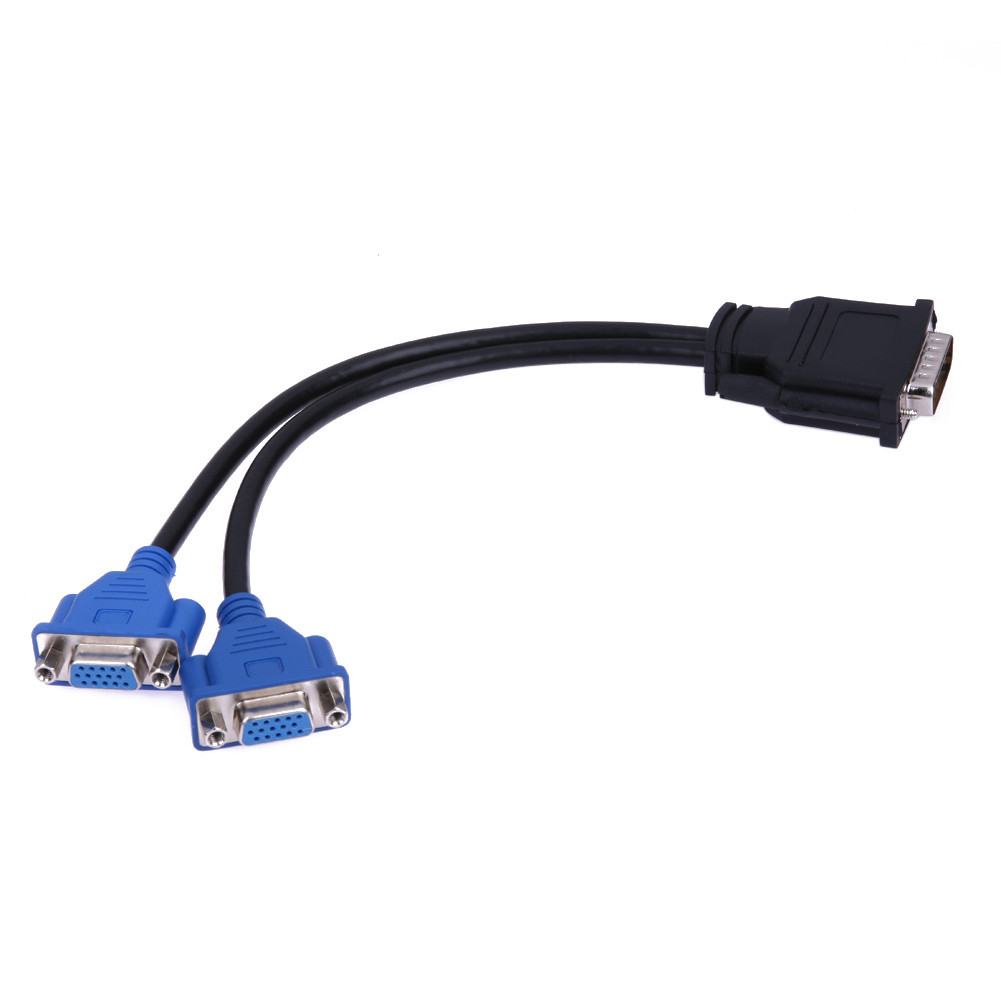 DMS-59 Pin Male to 2 VGA 15 Pin Female Splitter Adapter Cable ...