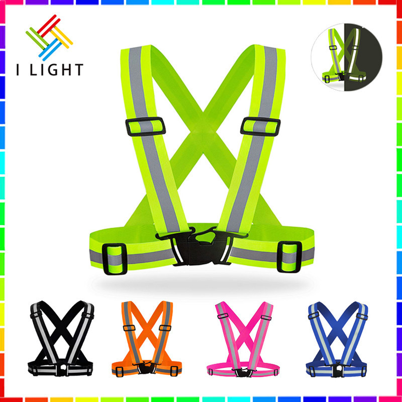 （Fast Delivery）Safety Reflective Vest Strap Adjustable Safety Warn Vest ...
