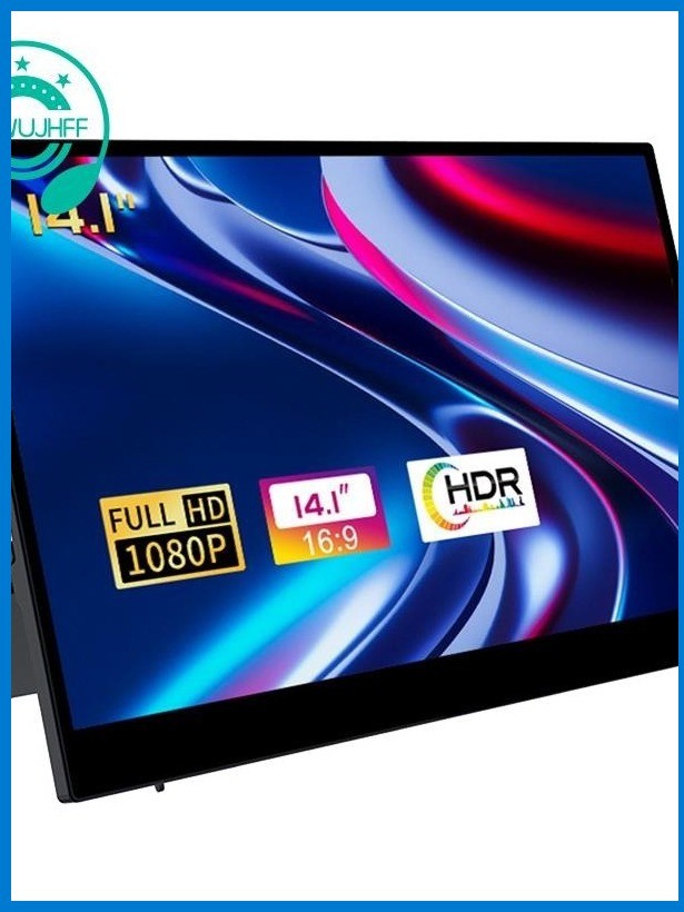 Portable Monitor 14.1 Inch 1080P Full HD Laptop External Second Screen ...