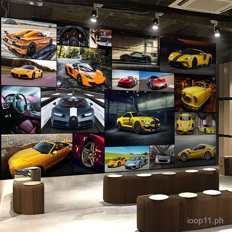 Car Theme Wallpaper Beauty Decoration Shop Modification Color Change ...