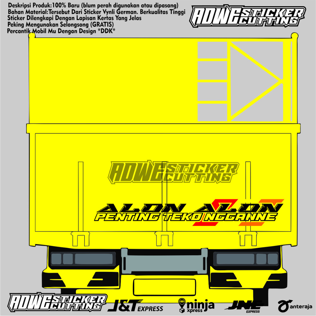 Car Rear Door Sticker L300 Grand Max Truck Sticker Alon Alon Important ...