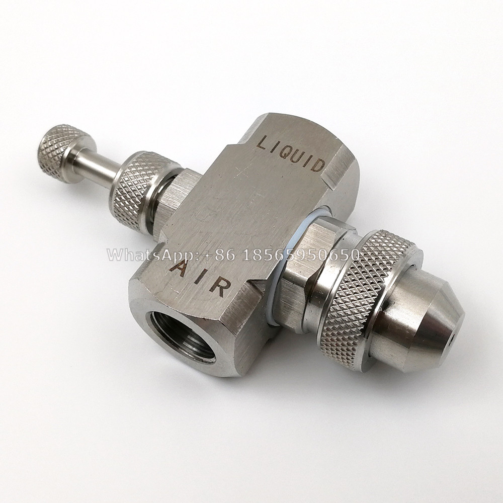 1/4" Siphon Pressure Air Atomizing Fog Jet Nozzle Adjustable Fine Mist ...