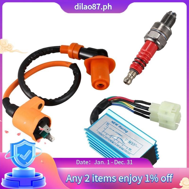Racing Coil+Spark Plug+CDI Box For GY6 50cc-150cc 4-Stroke Engines ATV ...