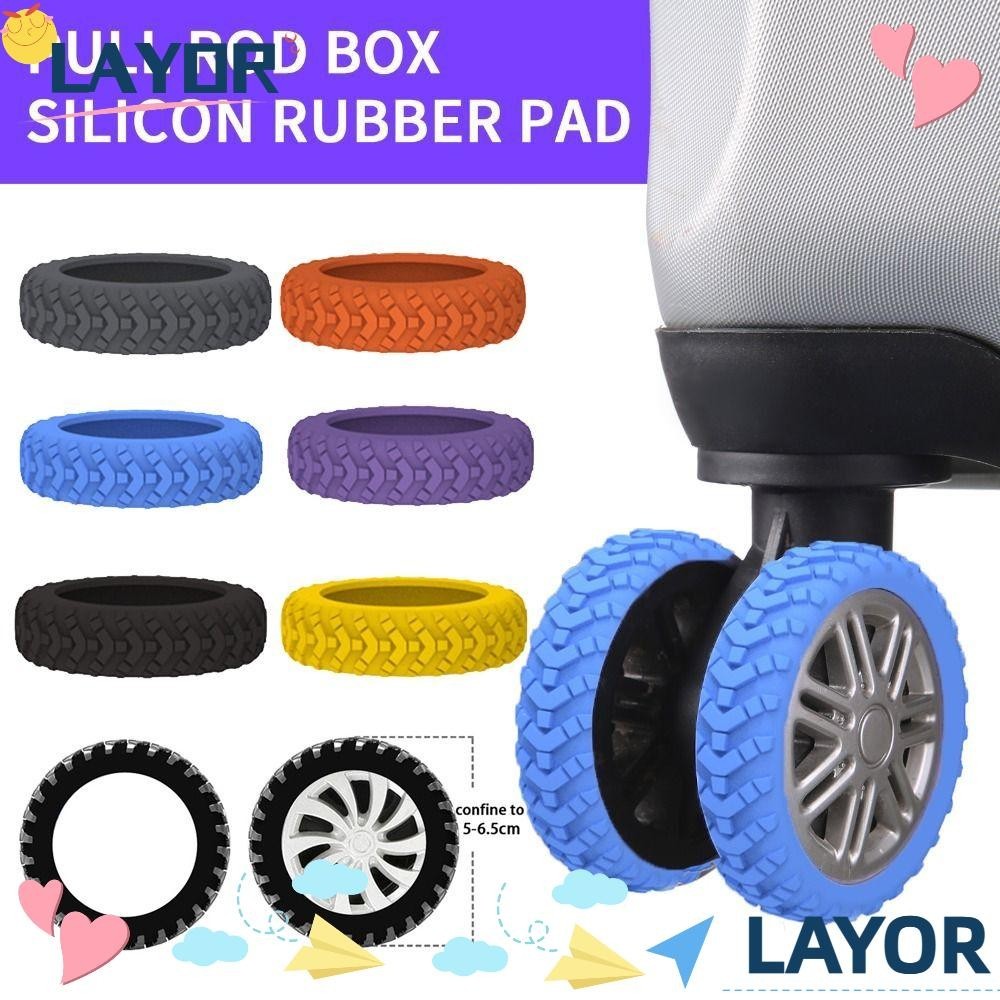 LAY 8PCS/Set Suitcase Wheels Protection Cover, Silicone Suitcase Parts ...
