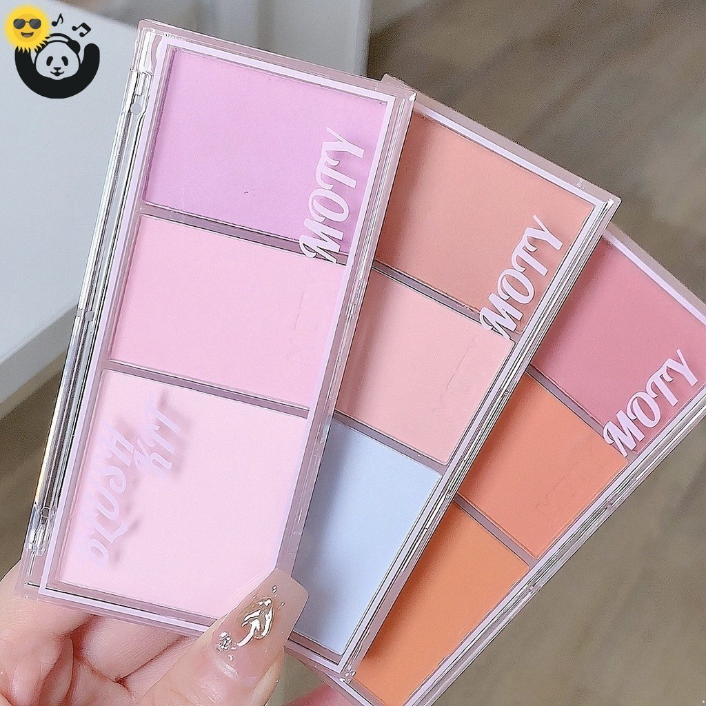 3 Colour Blush Pallete Whitening Long Lasting Easy To Wear Cheek ...