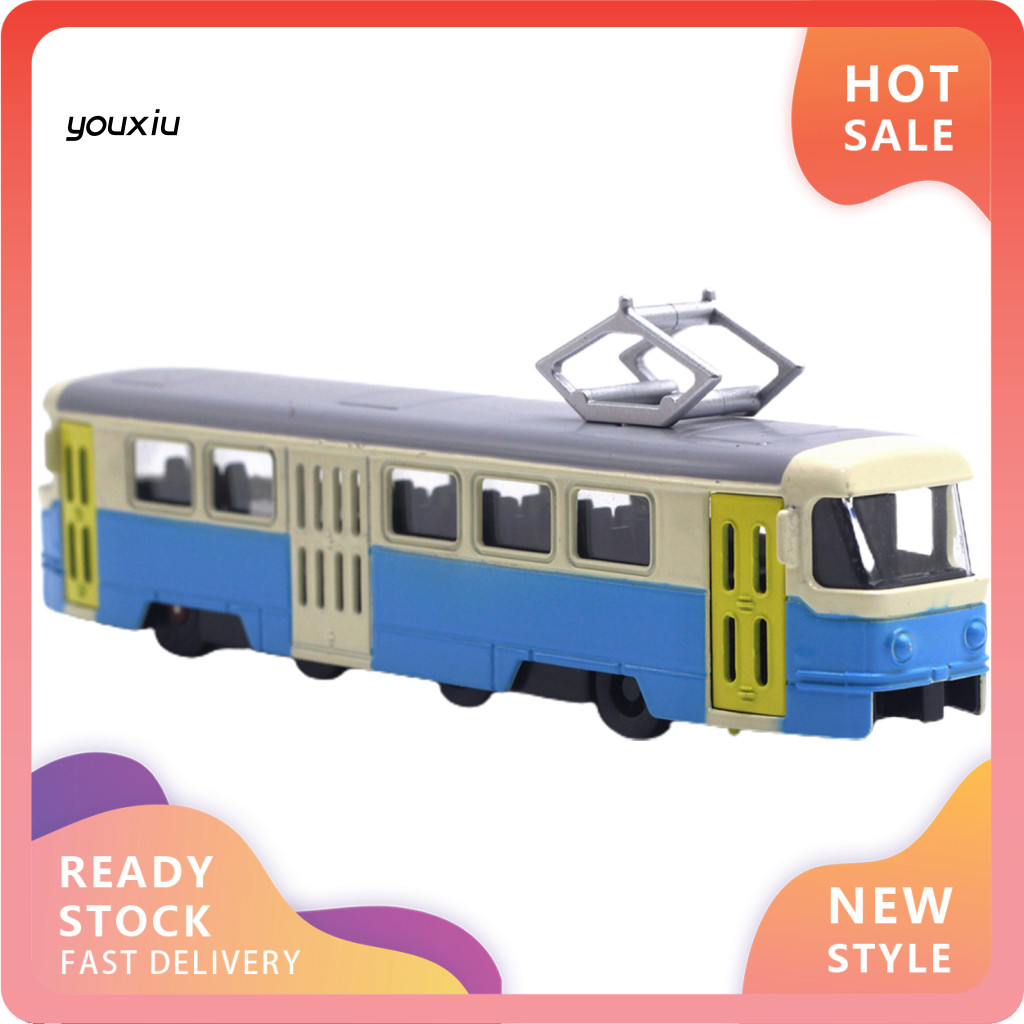 YX 1:90 Car Model Simulated Eye-Catching ABS Alloy Trolley Bus ...
