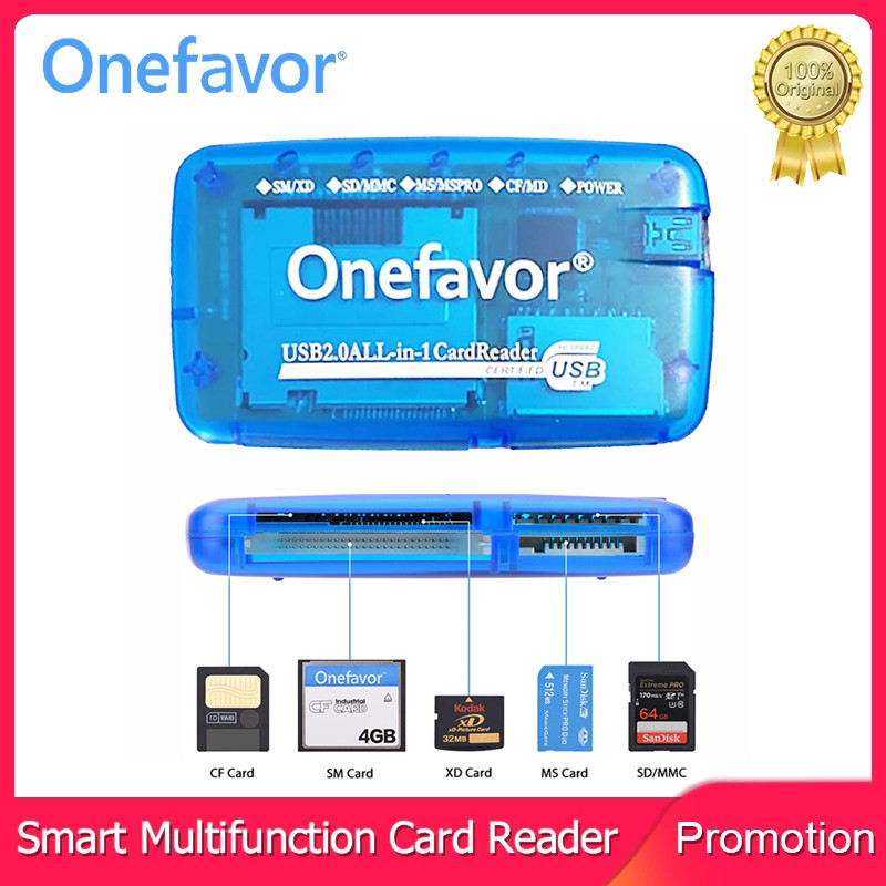 onefavor Intelligent multi-functional card reader Portable USB 2.0 All ...