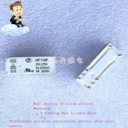 Hongfa relay HF HF118F 024-2ZS4 24VDC 8 feet double open double closed 5A 250VAC | Shopee ...