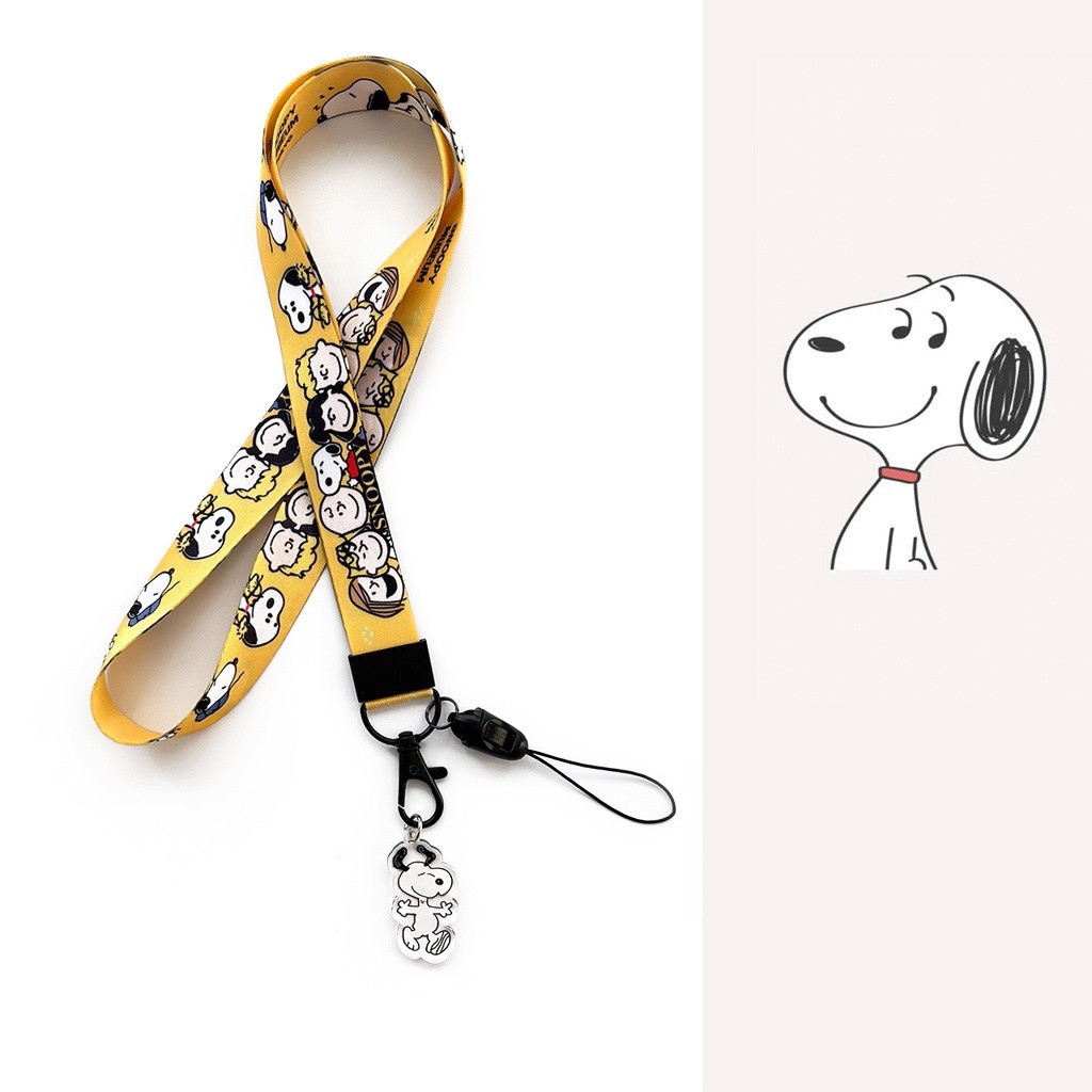 Y&P| Snoopy Lanyard Cartoon Anti-Loss Hanging Rope ID Card Strap Name ...