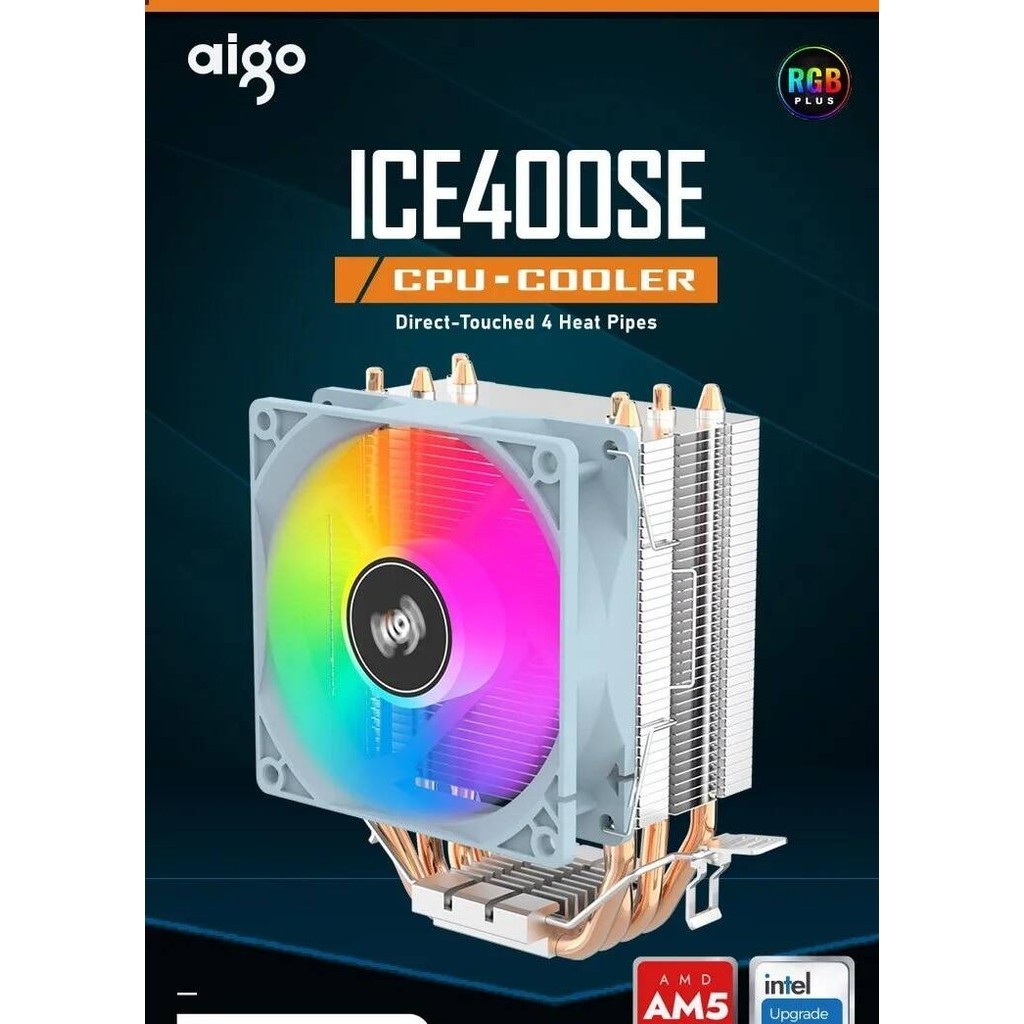 Aigo ice400se Air CPU Cooler Quiet Cooling Fan Ventilation 4 Heat Pipes ...