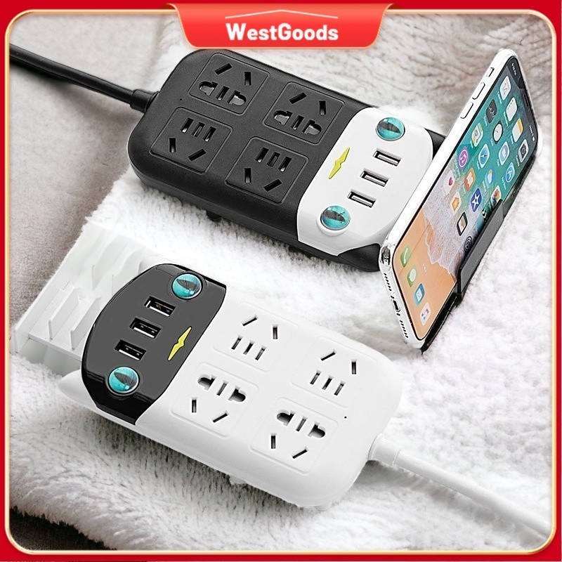 Multi-funtiional Electric Socket Multiple Outlet USB Port Charging ...