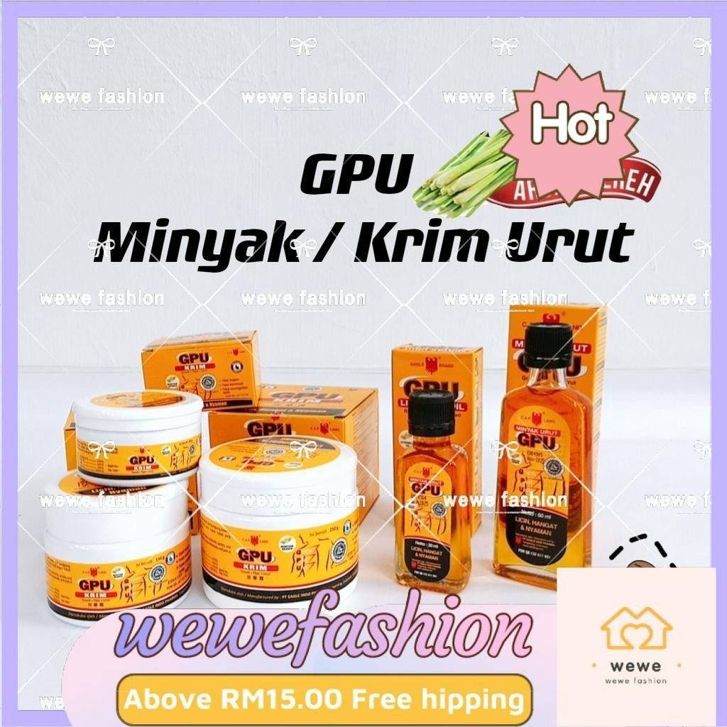 GPU Cap Lang Massage Cream Oil LEMONGRASS OIL MASSAGE CREAM 30ml/60ml ...