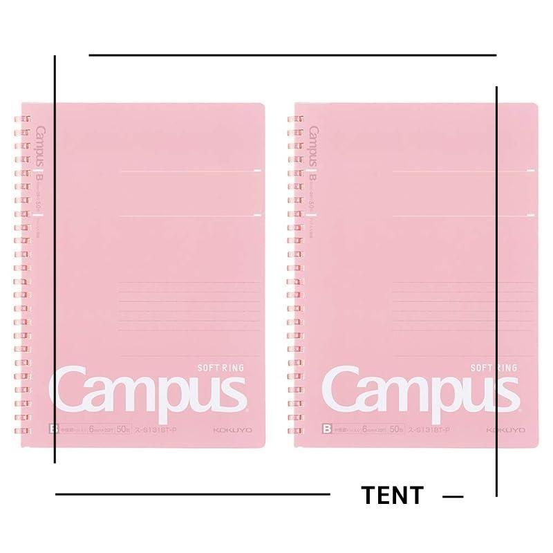 KOKUYO Campus Soft Ring Notebook Dot ruled 50 sheets A5 Pink 2 sets S-S131BT-PX2SET | Shopee ...