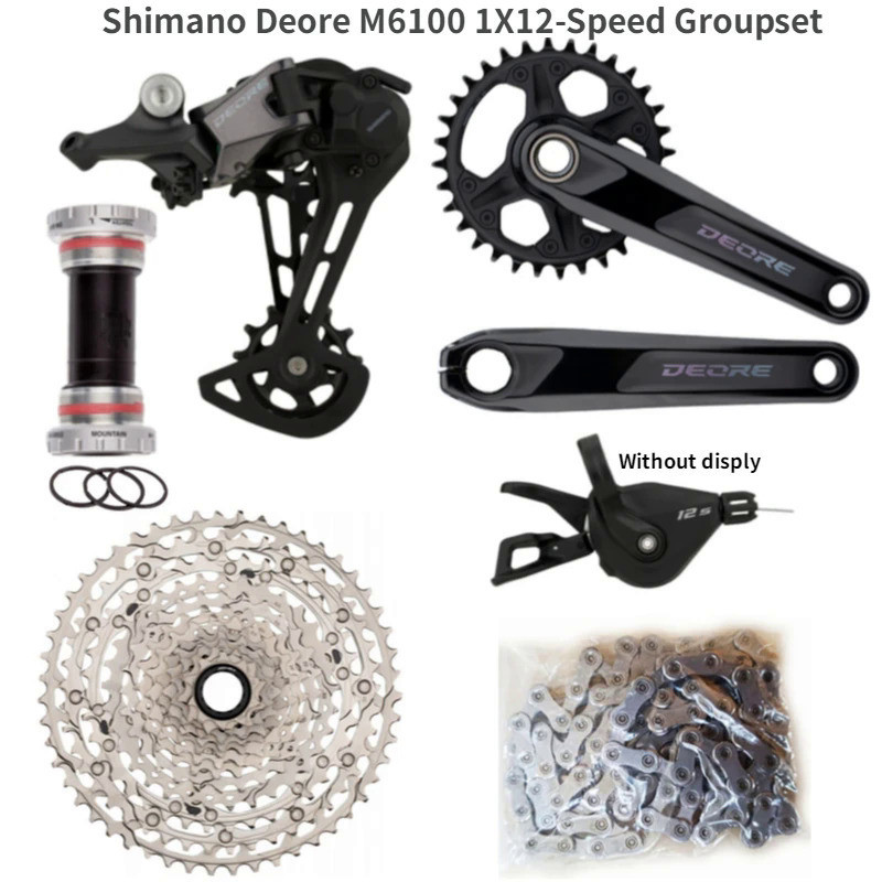 SHIMANO DEORE M6120 Groupset MTB Mountain Bike Groupset 1x12 -Speed 170/175 32T 10-51T M6100 ...