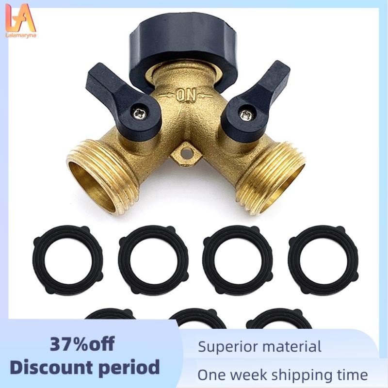 Garden Hose Splitter 2 Way Heavy Duty Brass Connector Tap Splitter Y ...
