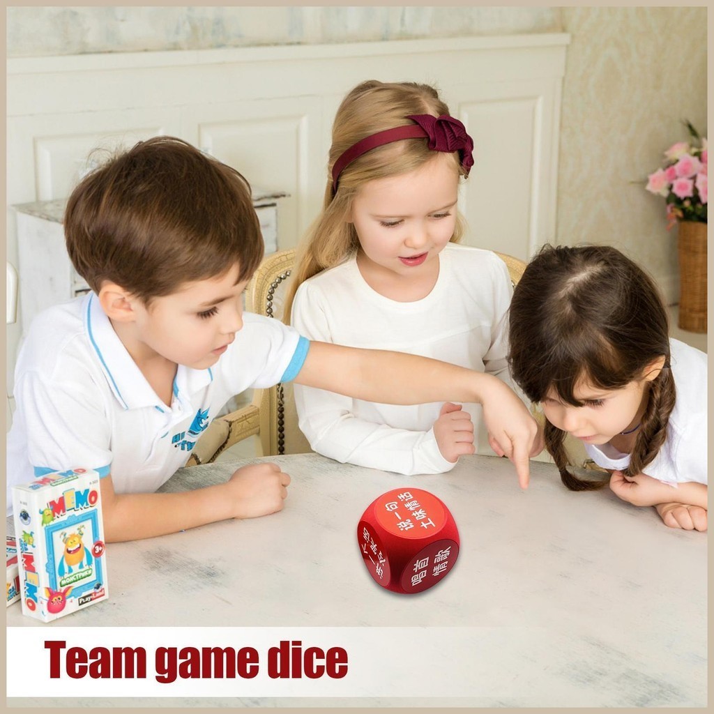 Team Game Blank Smooth Surface Six-Sided 10cm Fun Numbers Building ...
