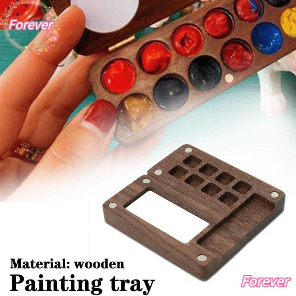 FOREVER Color Mixing Box Durable Handmade Portable Wooden Paint Palette ...
