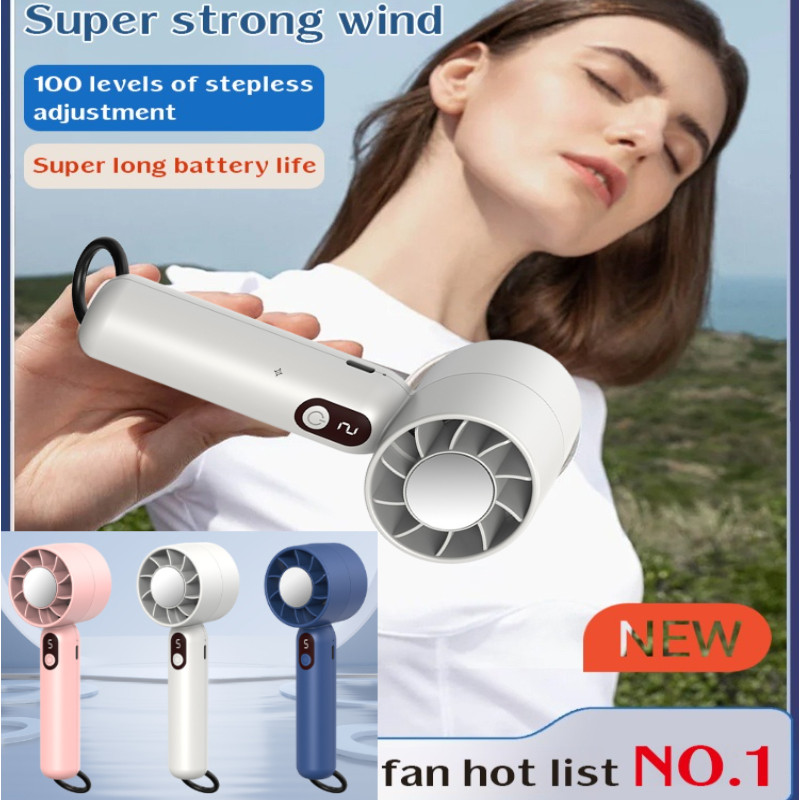 【Silent/windy/portable】Jisu Turbo High Speed Handheld Fan/Mini Five ...