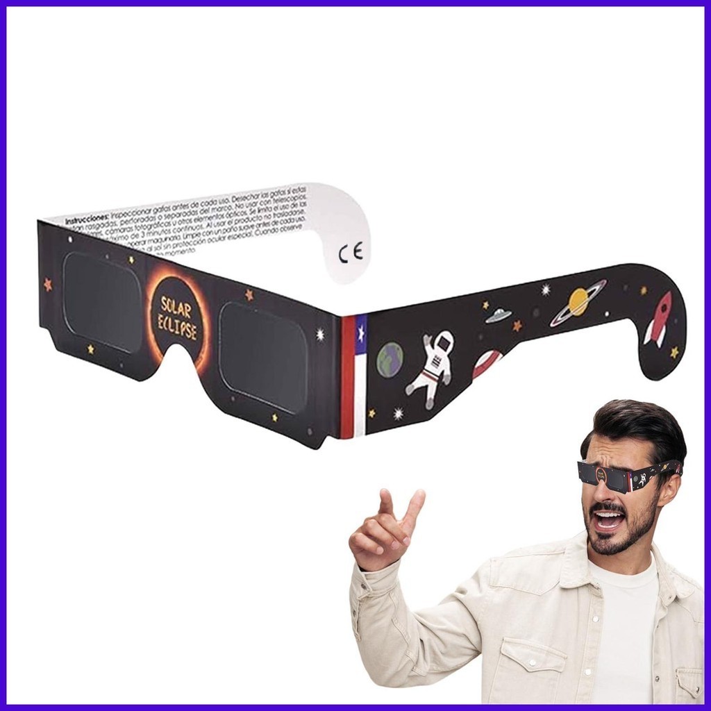 Solar Eclipse Glasses Non-scratch Lens Solar and Lunar Eclipses Clear ...
