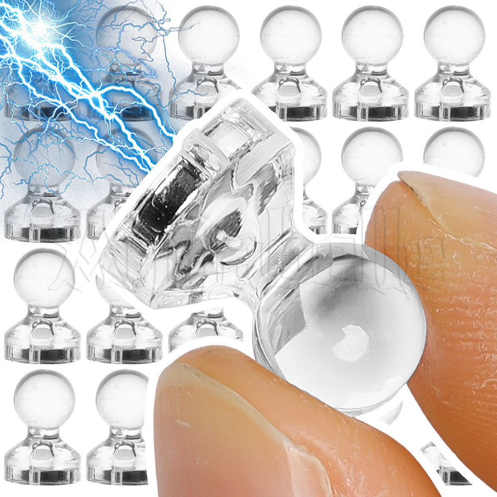 10Pcs Transparent Magnetic Pushpins - Tacks Hooks - Clear Map Acrylic ...
