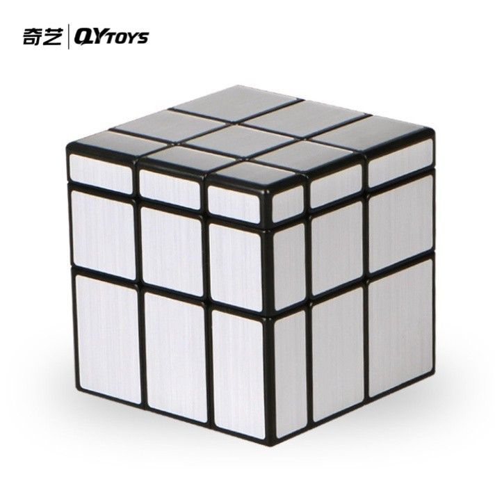 Qiyi Cube 3x3 Mirror Speed Cube Silver Cube Magic Puzzle 3x3x3 Magic ...