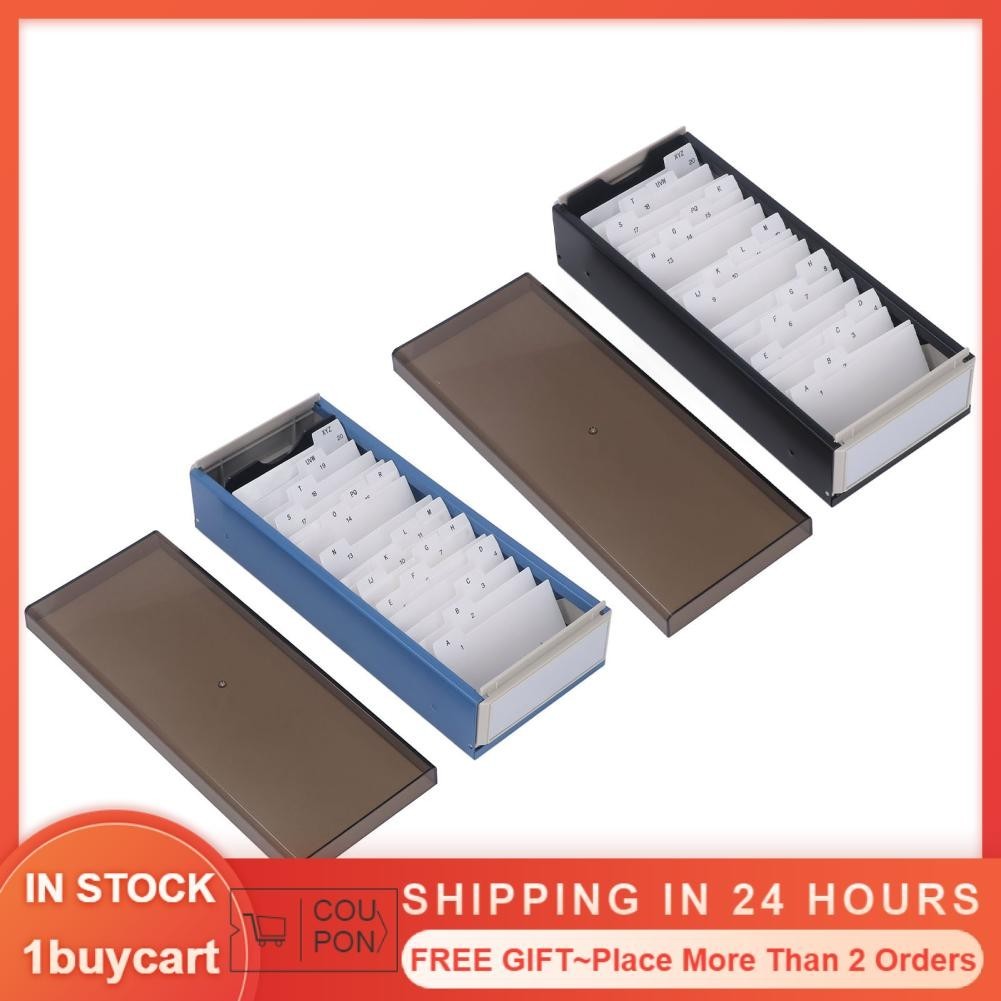 1buycart Card File Holder Organizer Large Interior Space Index for ...