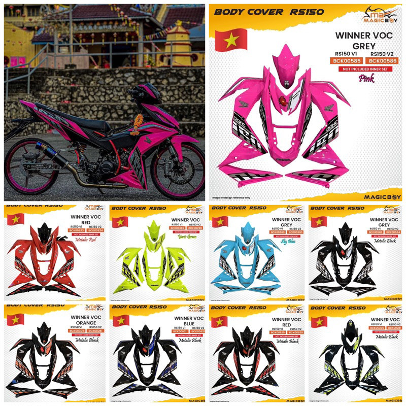 B2R Racing RS150 V1 V2 V3 Hayabusa VOC DOHC Cover Set RS150 | Shopee ...