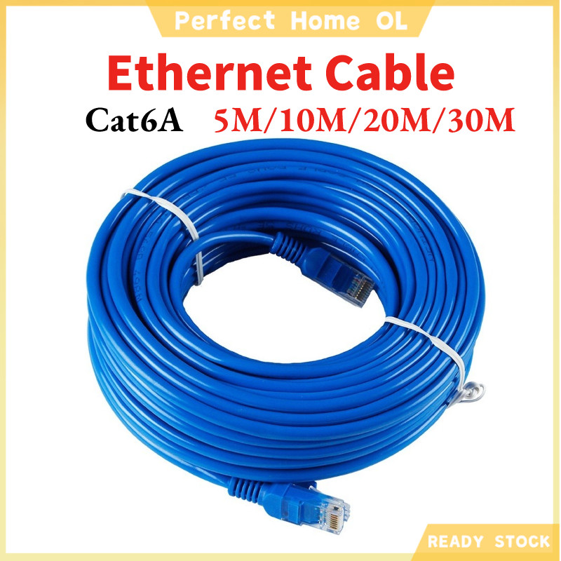 Ethernet Cable RJ45 High Speed 5M/10M/20M/30M Cat6a Internet Network LAN Router Cable with Ends ...