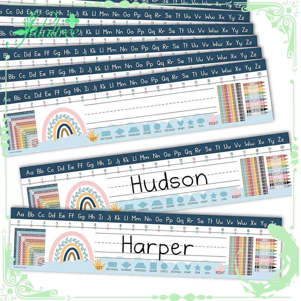 【fulaltree】25 Boho Teacher Name Plate for Desk Classroom - Desk Name ...