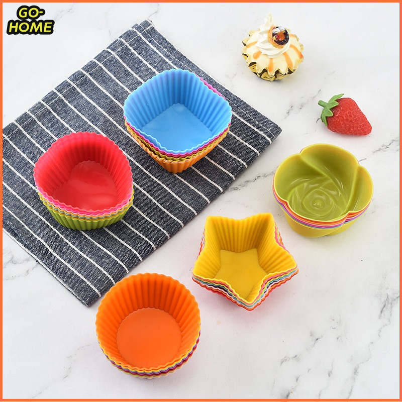 【GO⚡】1Pcs Silicon Steamed Cupcake Puto Molder Puto Muffin Cups Pudding ...