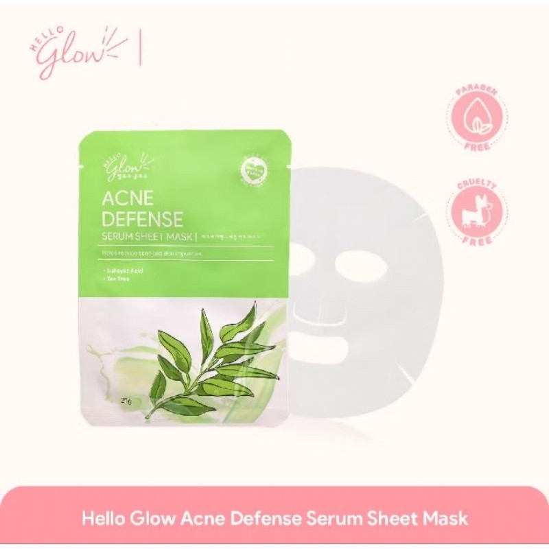 Hello Glow Acne Defense Sheet Mask 21g | Shopee Philippines