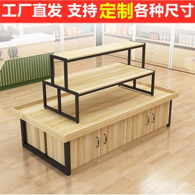 Supermarket Island Display Cabinet Cosmetics Shelf Promotion Stand Clothing Store Display Rack ...