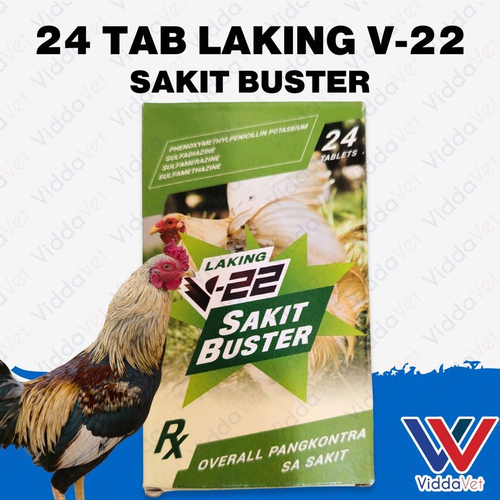 Laking V22 Sakit Buster 24 Tablets of Comfort for Your Animals | Shopee Philippines
