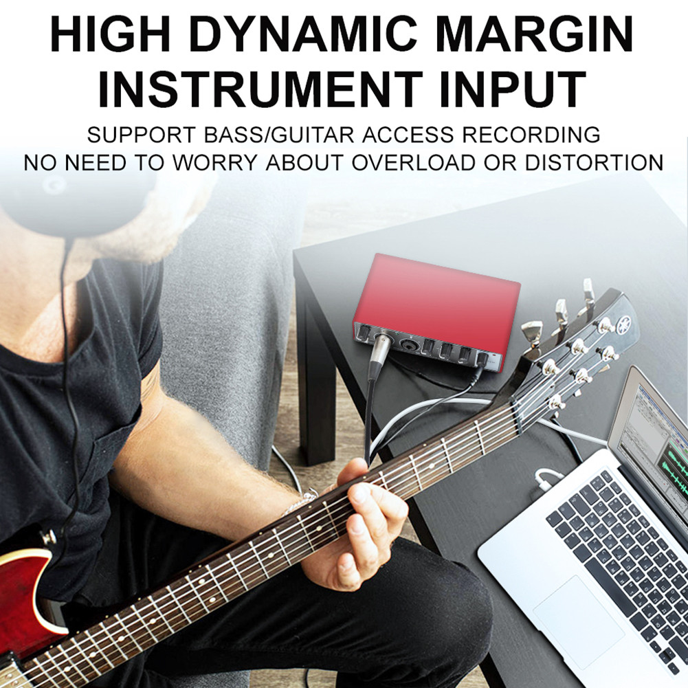 MD22 External Recording Sound Card USB Audio Interface Audio Sound Card ...