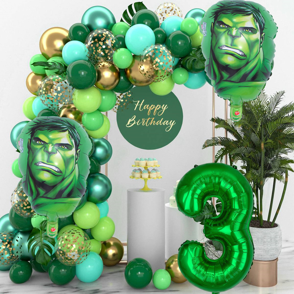 Avengers Hulk 1-9 Year Old Balloons Set Hulk Head Foil Balloon 32inch ...