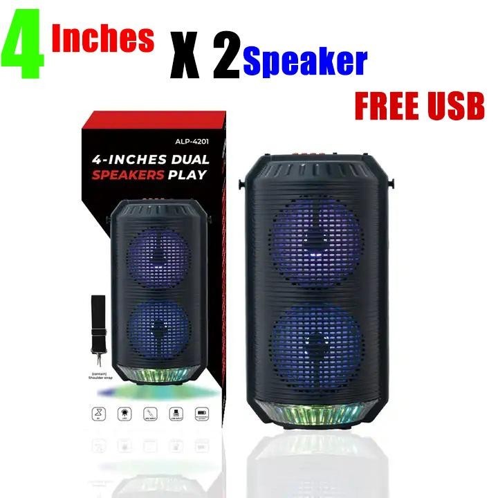 Double 4 inch mini boombox 2 Bazooka Speaker Wireless party box ...