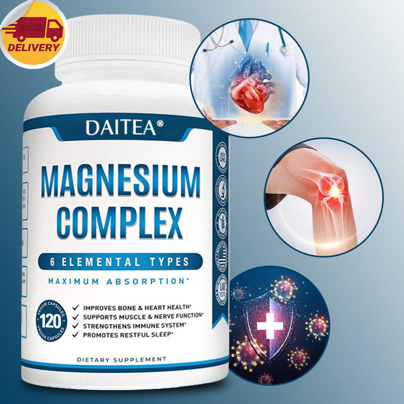 Daitea Magnesium Complex Supplement - Helps with sleep support, muscle ...