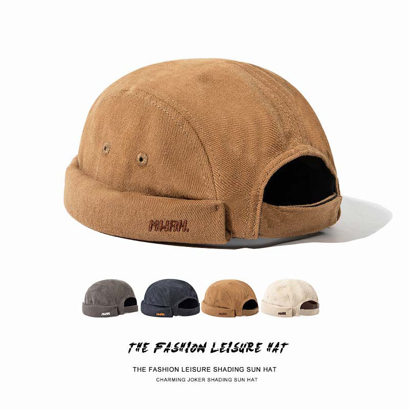 Vintage 5 Panel cap cowboy hat beanie for women Solid Color beanie ...