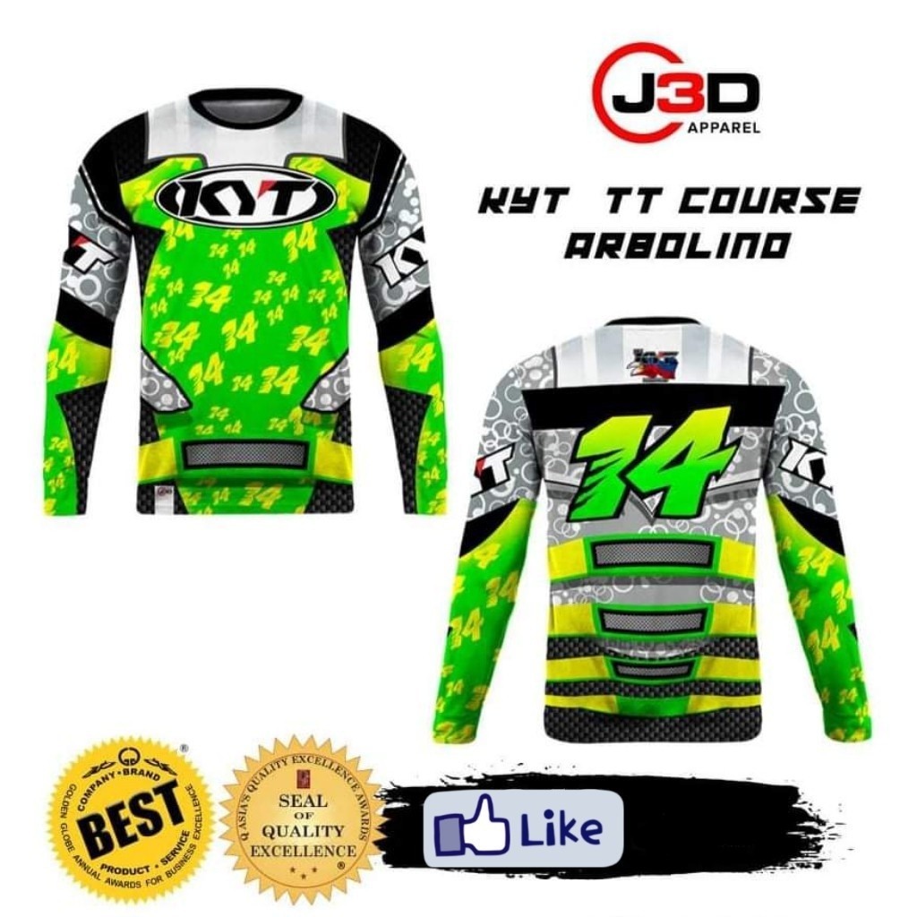 tt arbolino course kyt full sublimation shirt long sleeves for riders ...